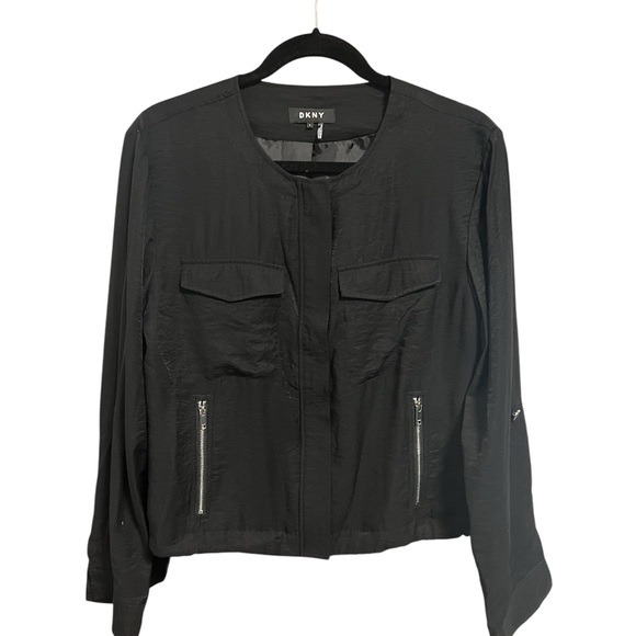 Dkny | Jackets & Coats | Dkny Black Utility Jacket With Lightweight ...
